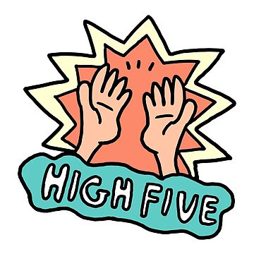 "High five" Sticker for Sale by bainermarket | Redbubble