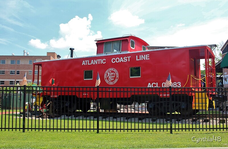"Red Caboose On Display" by Cynthia48 | Redbubble