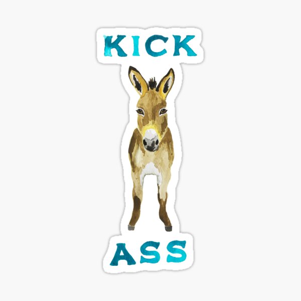 Donkey Kick Stickers | Redbubble