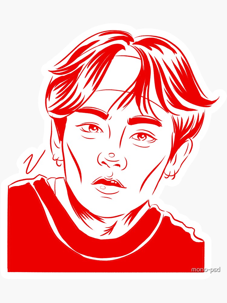 "BTS V" Sticker for Sale by mono-psd | Redbubble