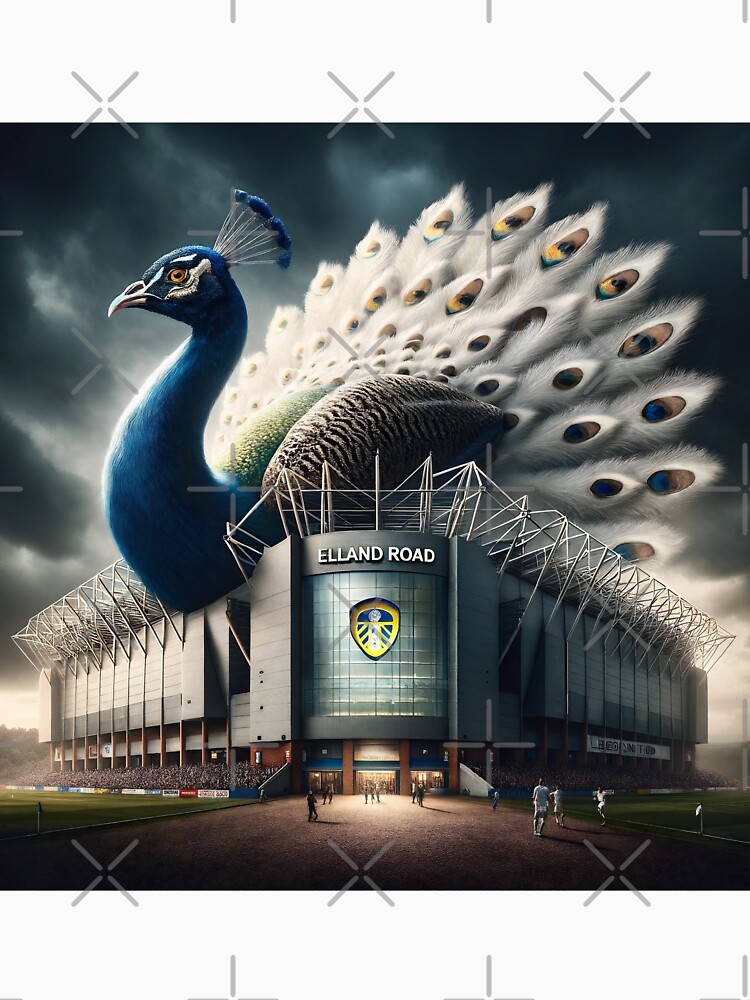 "Elegant Leeds United Peacock: Elland Road in Stormy Majesty" Essential ...