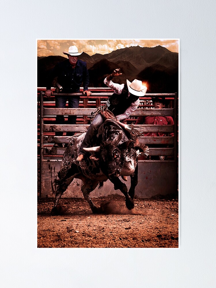 "Bucking Bull" Poster for Sale by TB-Photography- | Redbubble