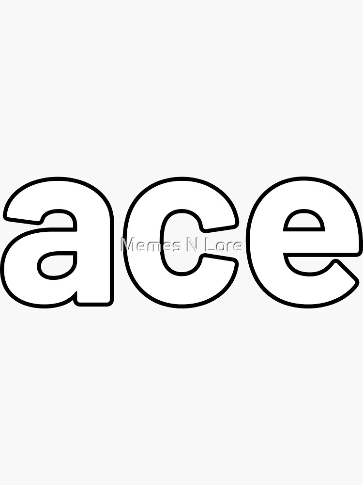 "ace, outline" Sticker for Sale by luv-fi | Redbubble