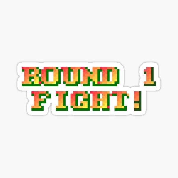 "Street Fighter - Round 1 Fight T-shirt" Sticker for Sale by sportify ...