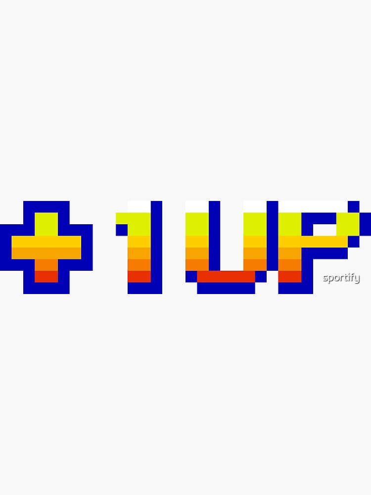 "+1up Extra Life gaming retro T-shirt & Stickers" Sticker for Sale by ...