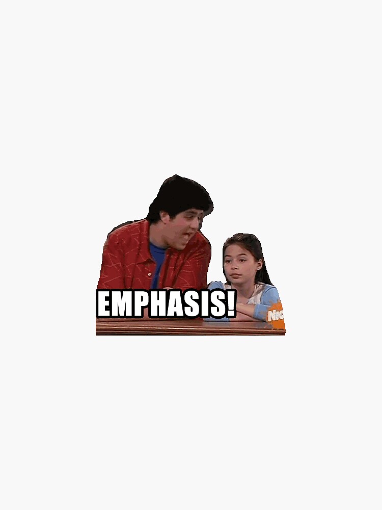"emphasis" Sticker by vicuni | Redbubble