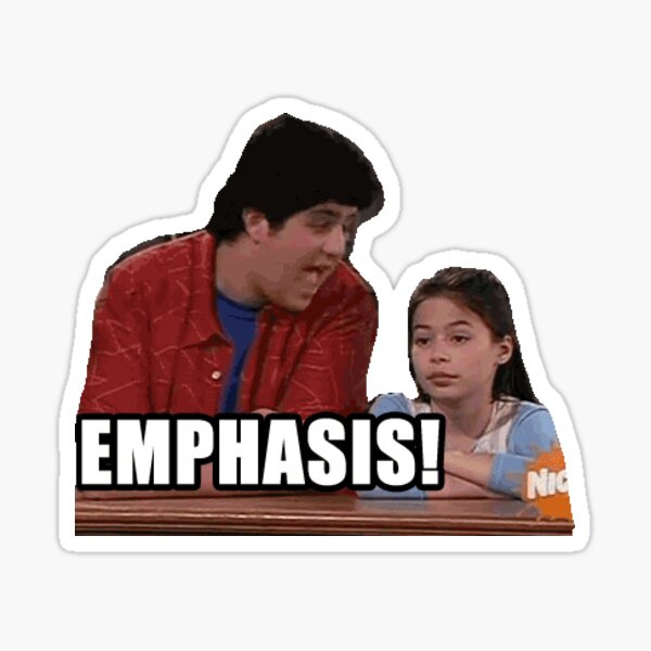 "emphasis" Sticker by vicuni | Redbubble