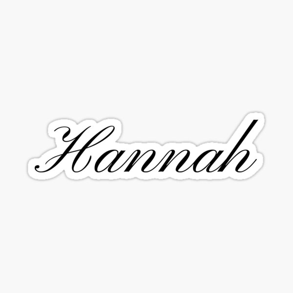 "Hannah" Sticker for Sale by RedParker | Redbubble