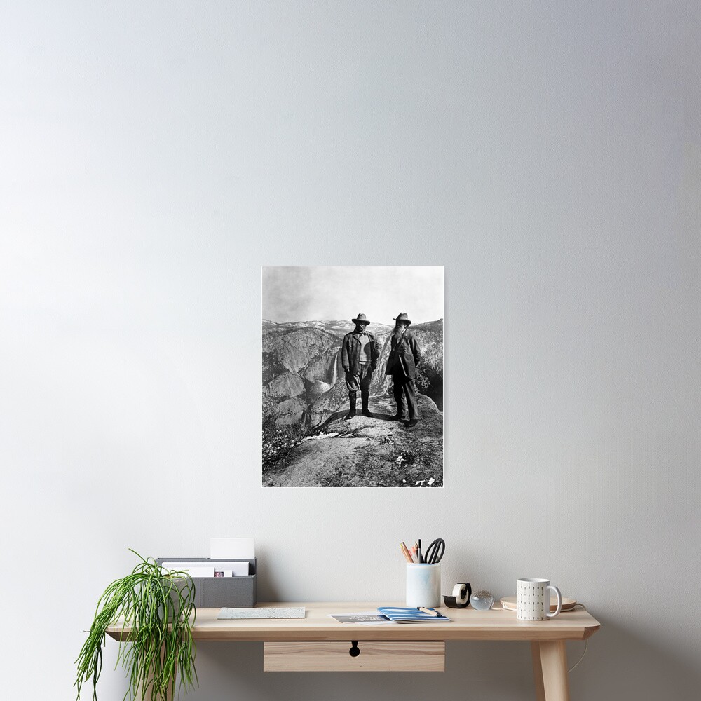 "Teddy Roosevelt and John Muir - Glacier Point Yosemite Valley - 1903 ...