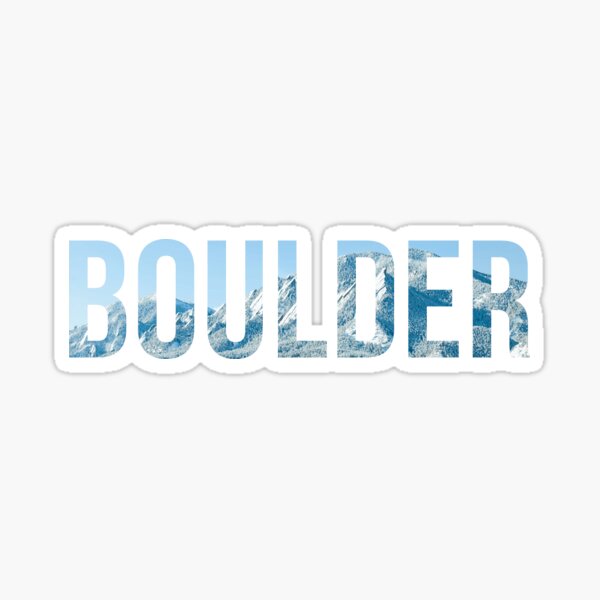 "Boulder" Sticker for Sale by hcpeck | Redbubble