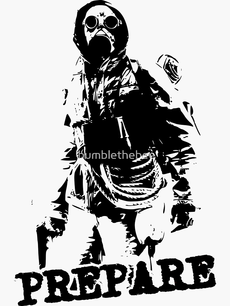 "prepare preppers survival shirt" Sticker for Sale by bumblethebee ...