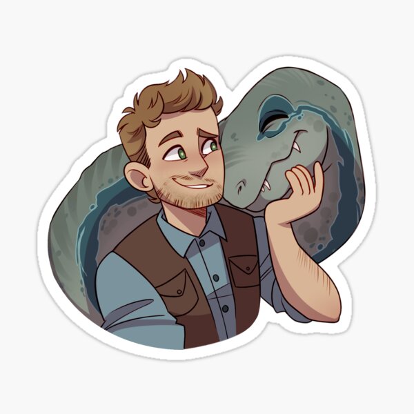 "owen & blue" Sticker for Sale by tinymintywolf | Redbubble