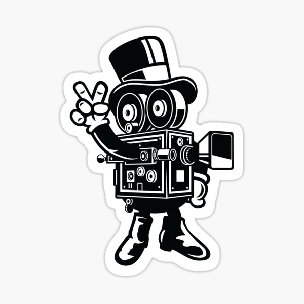 "Classic Cameraman" Sticker by MisfitInVisual | Redbubble