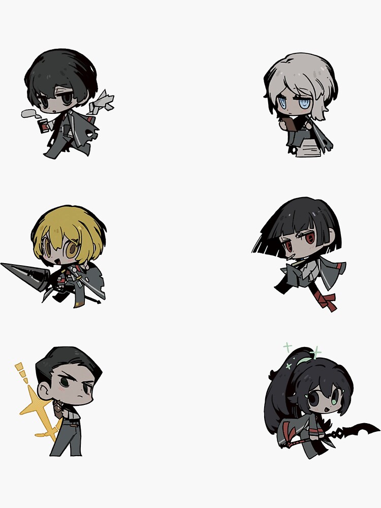 "Limbus Company | Sinners NO. 1-6 Sticker Set" Sticker for Sale by ...