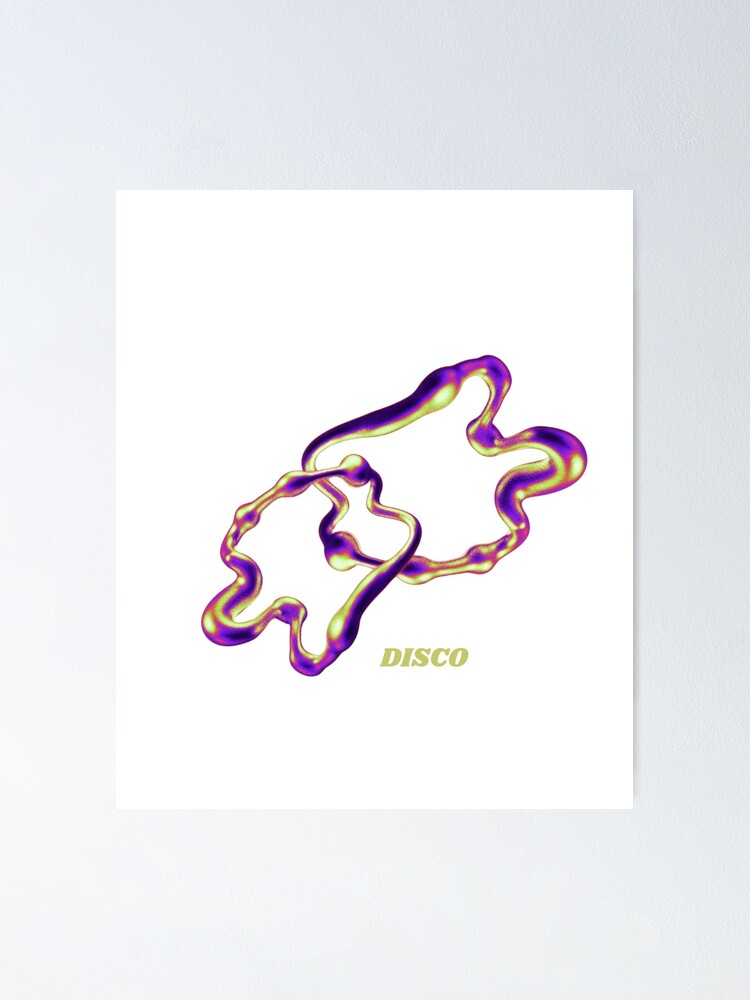 "Retro Disco Blob – Neon Abstract Liquid Art" Poster by Ako-arts ...