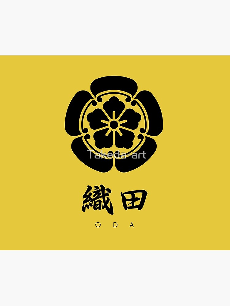 Oda Clan Kamon With Clan Name Tapestry