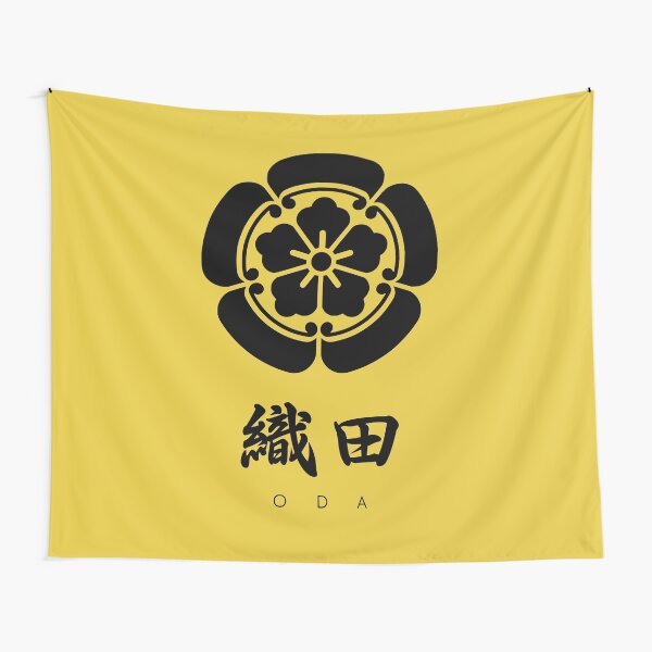 Oda Clan Kamon With Clan Name Tapestry
