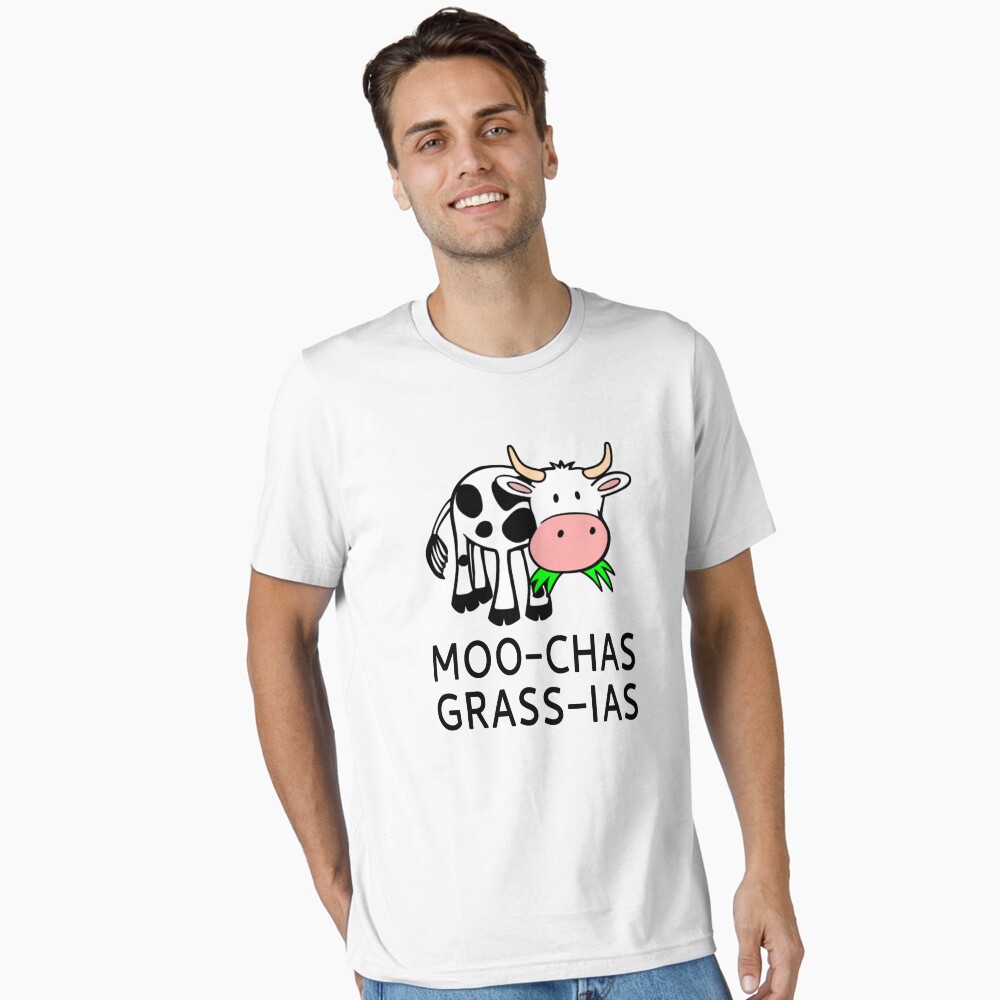 "Moo-chas Grass-ias (Muchas Gracias)" Pin for Sale by coolfuntees ...