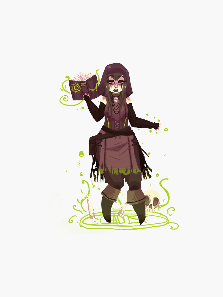 "The Little Necromancer" Sticker by bloodtea | Redbubble