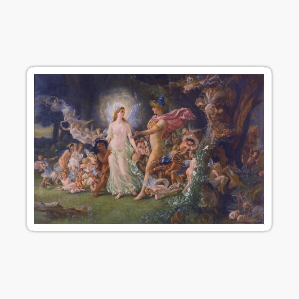 "Oberon and Titania" Sticker for Sale by Geekimpact | Redbubble