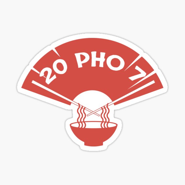 "20 pho 7 - Noodle Pho Ramen Design 24/7" Sticker by AlmostBrand ...