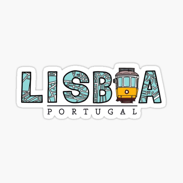 " Lisbon citymap - Tram " Sticker for Sale by ClaudiaBrueggen | Redbubble