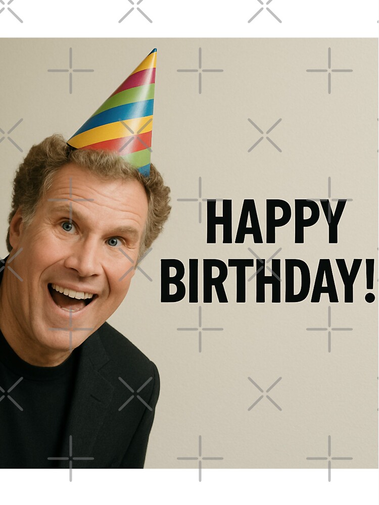 "Will Ferrell elf birthday funny prank meme gift weird" Sticker for ...