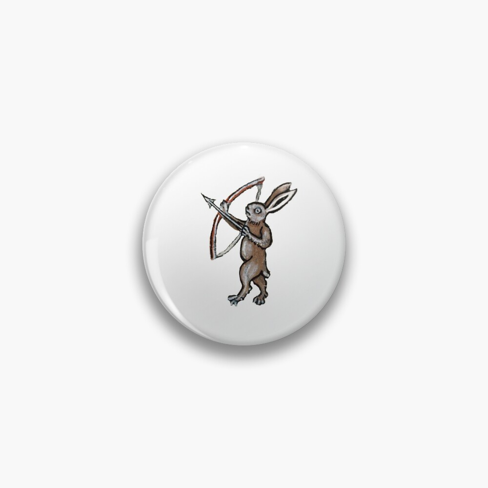 "Funny Medieval Marginalia Rabbit – Weird Medieval Art" Sticker for ...