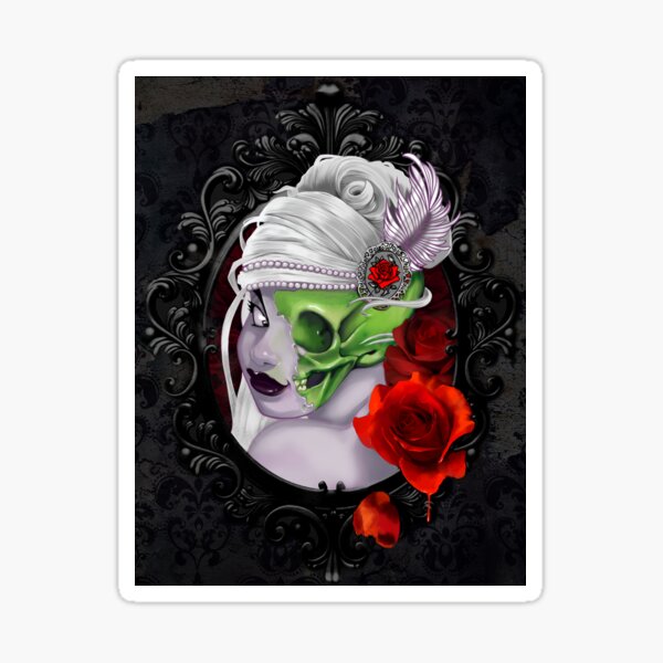 "Skull Girl" Sticker for Sale by Lampin | Redbubble