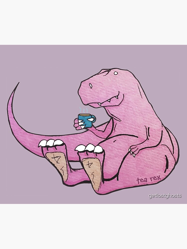 "pink tea rex (t-rex)" Travel Mug by getlostghosts | Redbubble