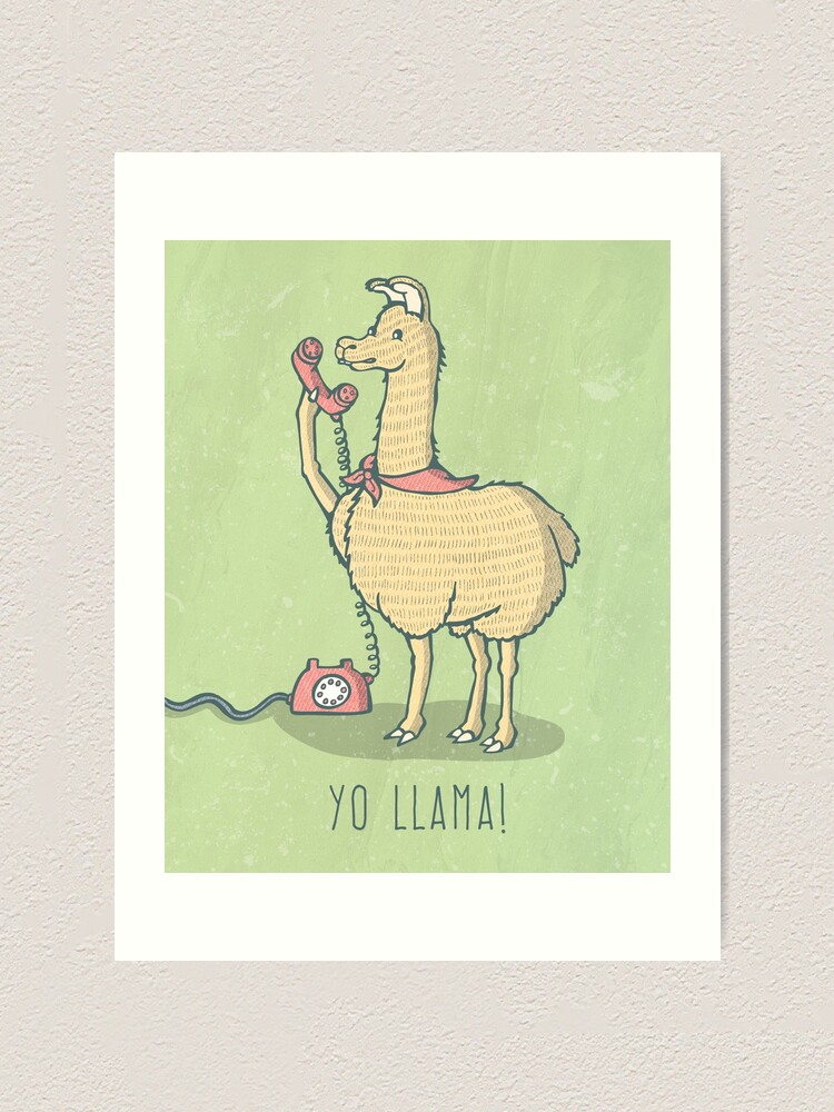 "Llama, "Yo Llama!"" Art Print for Sale by tamiboyce | Redbubble