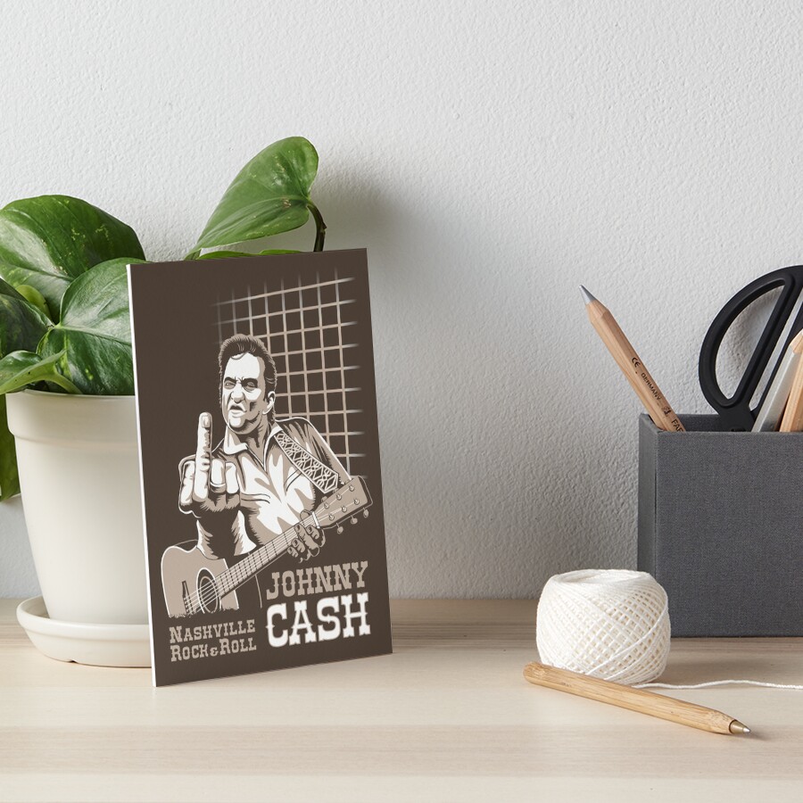 "Johnny Cash" Art Board Print by Retrocrix | Redbubble