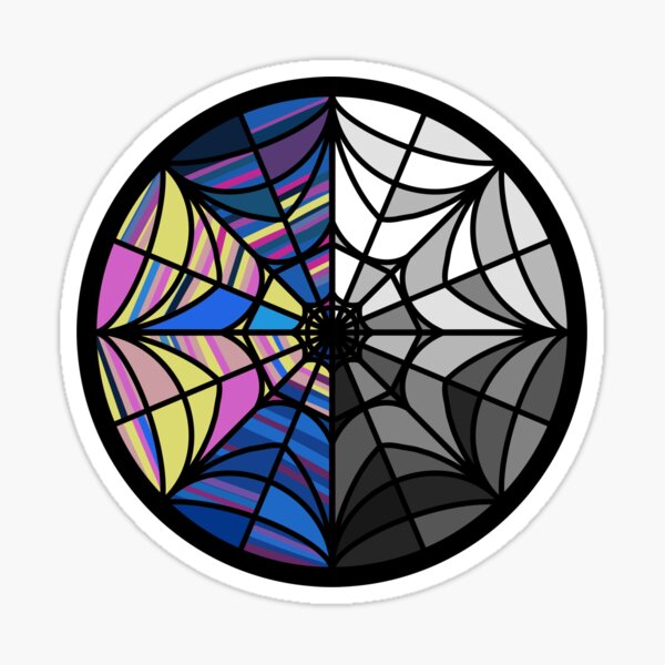"Wednesday Stained Glass Window" Sticker for Sale by AveryBMS | Redbubble