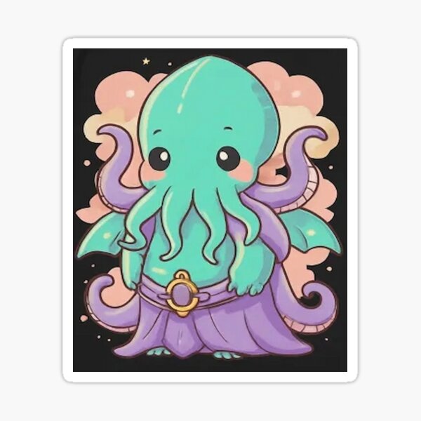 "Adorable Cthulhu" Sticker for Sale by SmileyDay2Ya | Redbubble