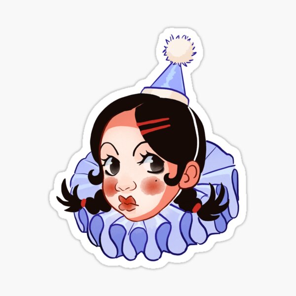 "Cute vintage clown girl" Sticker for Sale by Dasora | Redbubble