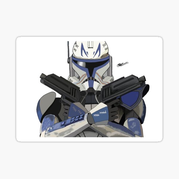 "Captain Rex" Sticker for Sale by prettyodd04 | Redbubble