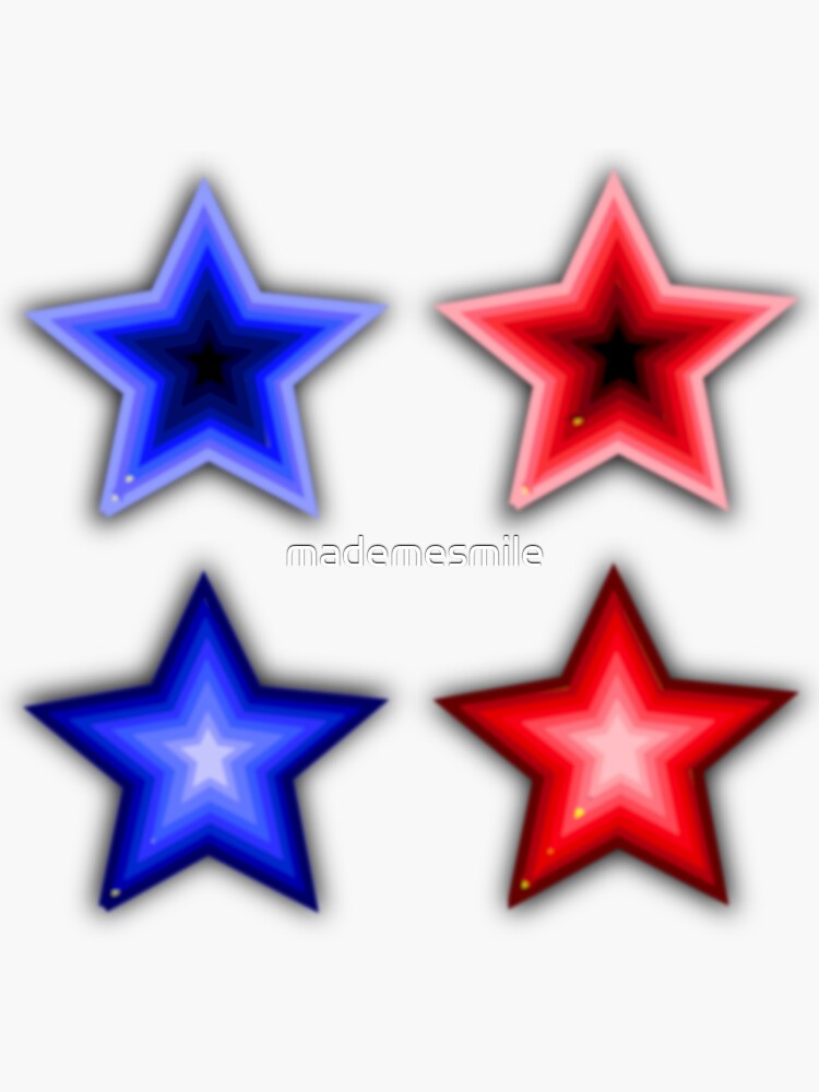 "July 4th - Stars" Sticker for Sale by mademesmile | Redbubble