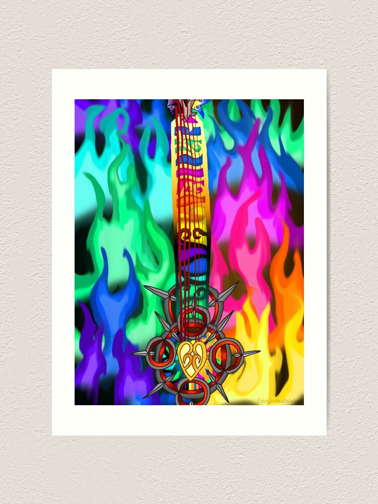 "Fusion Keyblade Guitar #194 - Eternal Flame & Combined Keyblade" Art ...