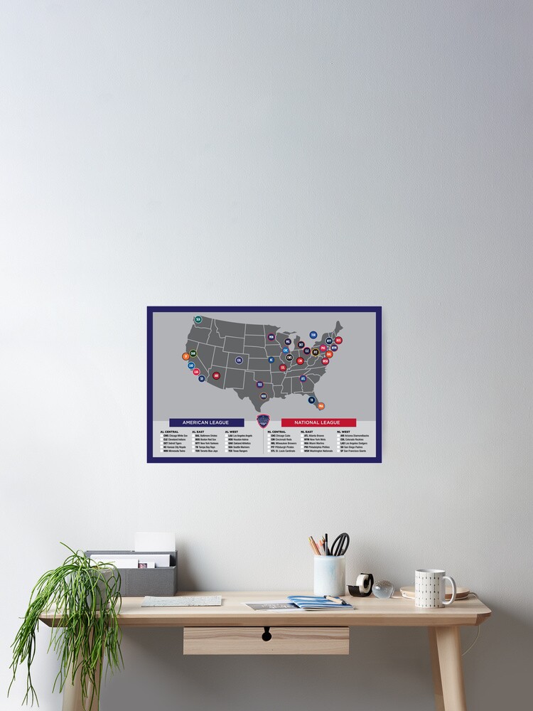 "Baseball Stadium Map" Poster for Sale by mhenderson95 | Redbubble