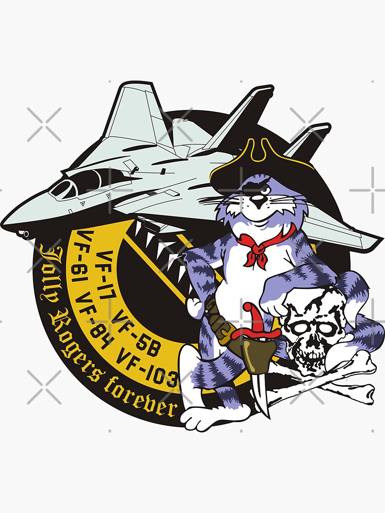 "Tomcat - Jolly Rogers Forever" Sticker for Sale by MBK13 | Redbubble