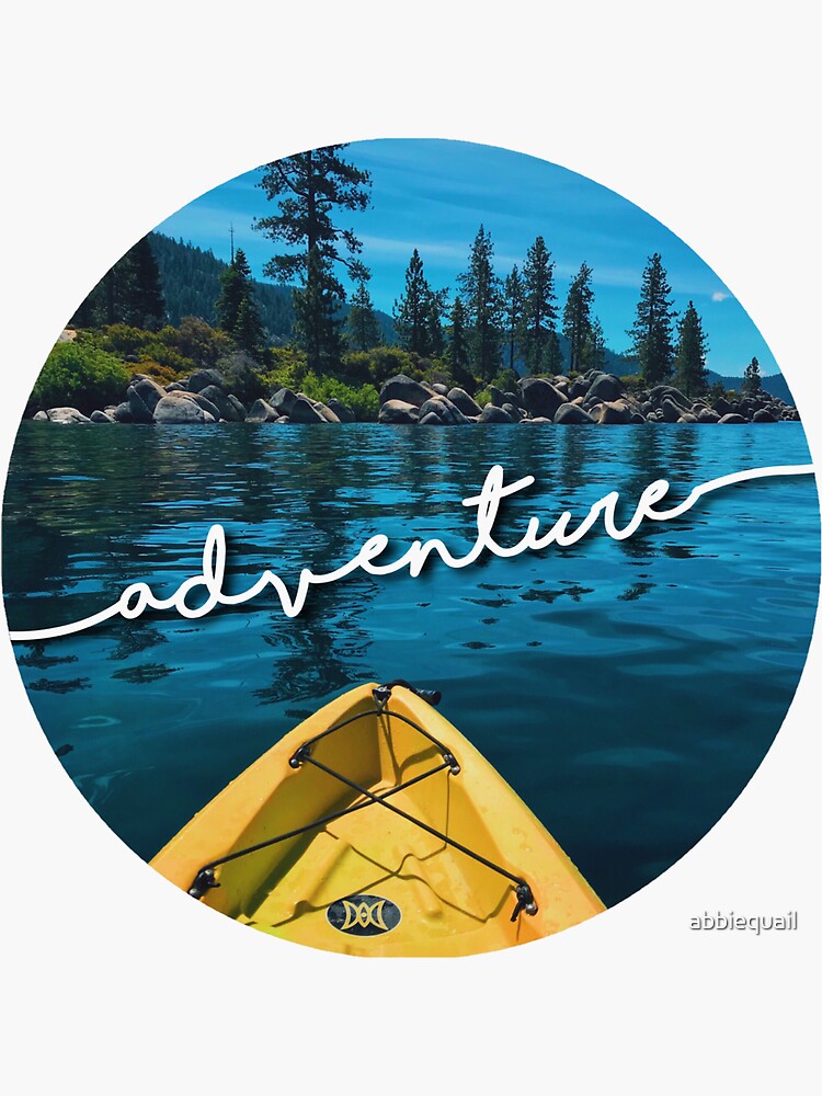 "Kayak Adventure Circle" Sticker for Sale by abbiequail | Redbubble