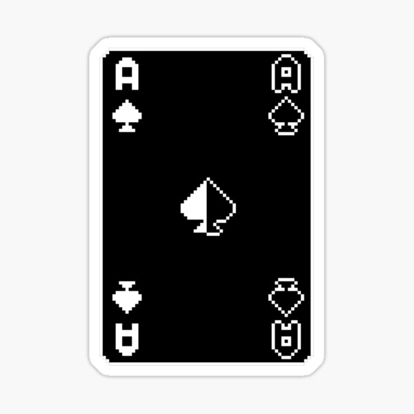 "Ace of Spades Pixel Art" Sticker for Sale by UnsharpBITe | Redbubble