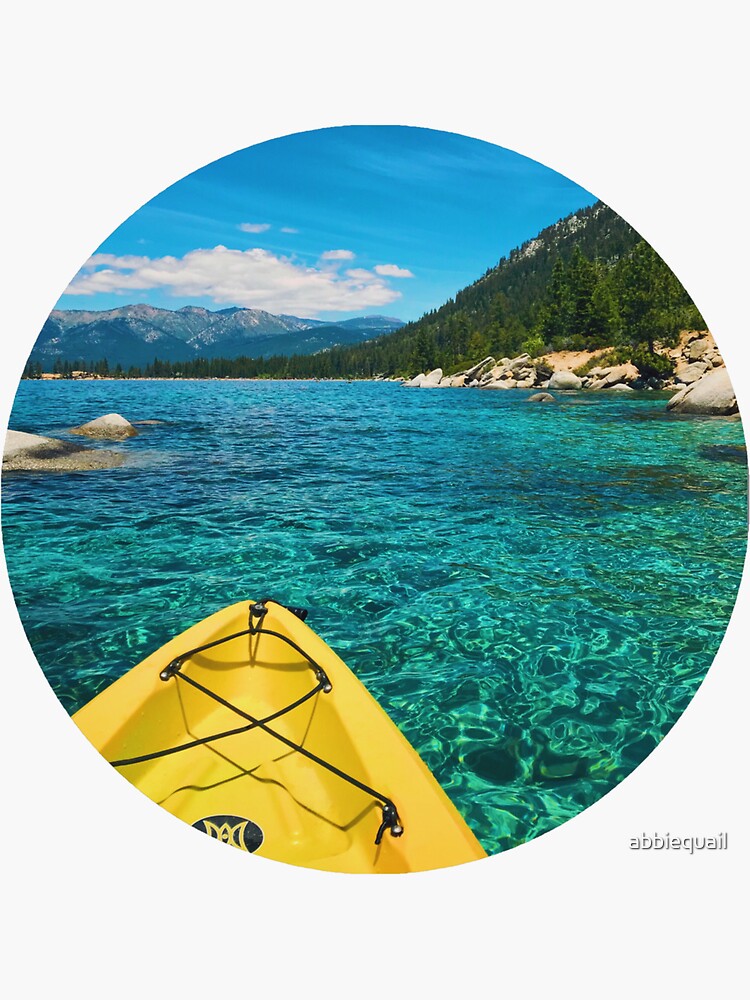 "Kayak Crystal Circle" Sticker by abbiequail | Redbubble