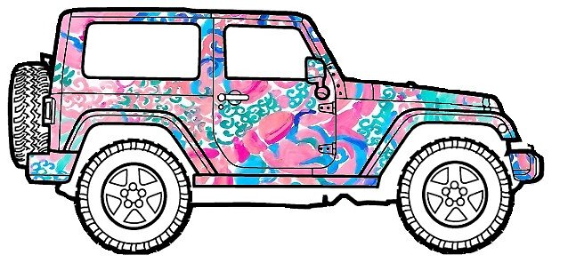 "preppy jeep" by leedleleigh | Redbubble