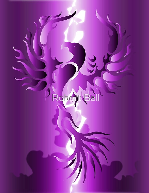 "Red Violet Phoenix" by Robert Ball | Redbubble