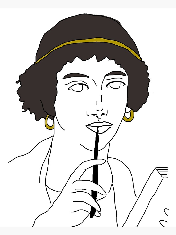 "Sappho Outline" Art Print by achelois | Redbubble