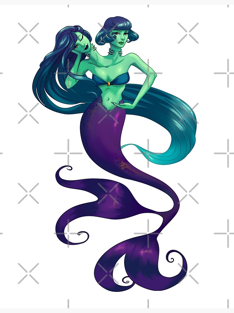 Conjoined Twin Mermaid Canvas Print By Maysoulrose Redbubble