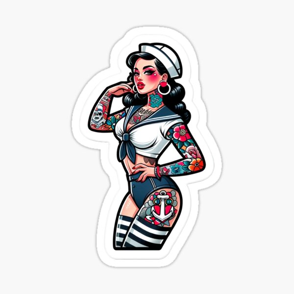 Pin Up Girls Sticker Collection Graphic 50 Sailor Navy Military Pin Up ...