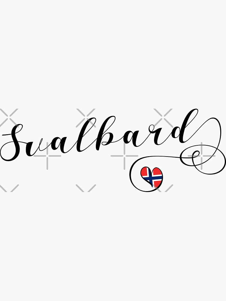 "Heart Svalbard Flag, Spitsbergen, Norway" Sticker for Sale by ...