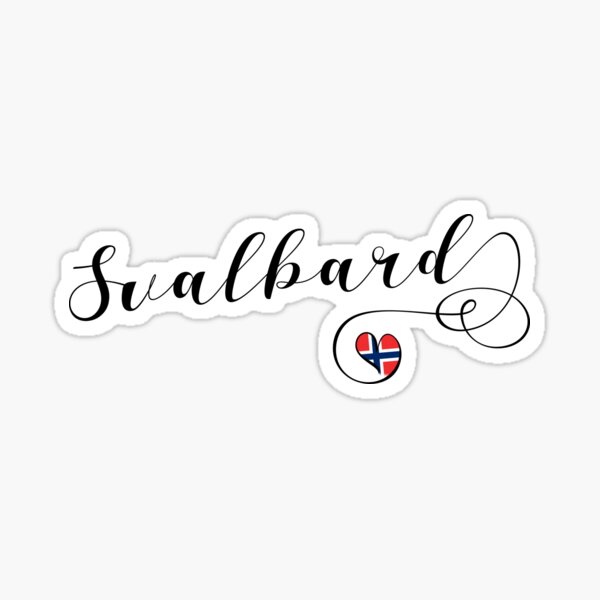 "Heart Svalbard Flag, Spitsbergen, Norway" Sticker for Sale by ...